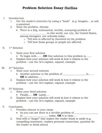 Problem Solving Essay Examples Format How To Compose Pdf