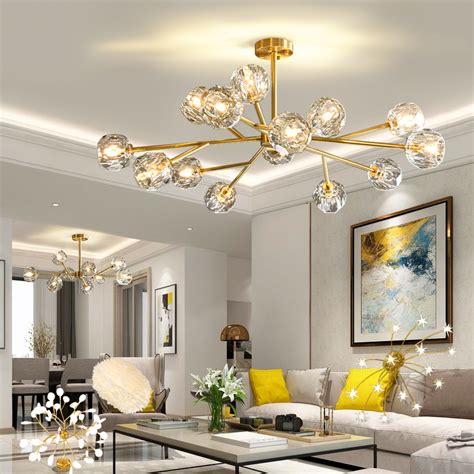 全铜水晶吊灯轻奢客厅灯具套餐现代简约卧室餐厅魔豆灯北欧灯饰 虎窝淘