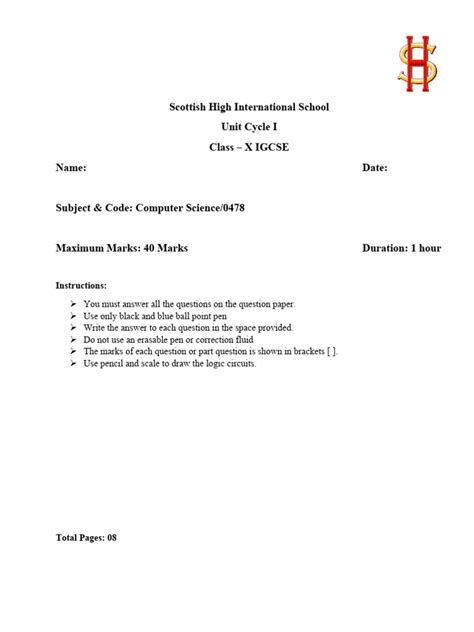 Cs Igcse G10 Ut1 Shis Pdf Duplex Telecommunications Computer Science