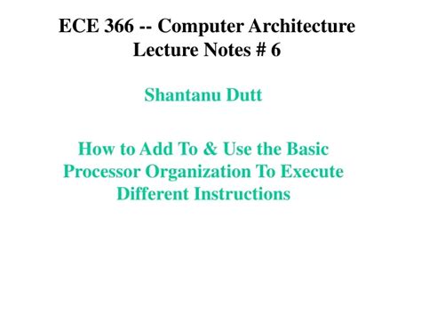 Ppt Basic Processor Organization For Executing Different Instructions Powerpoint Presentation