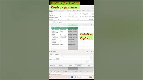 How To Use Replace Function In Excel Excel Tips Microsoftexcel