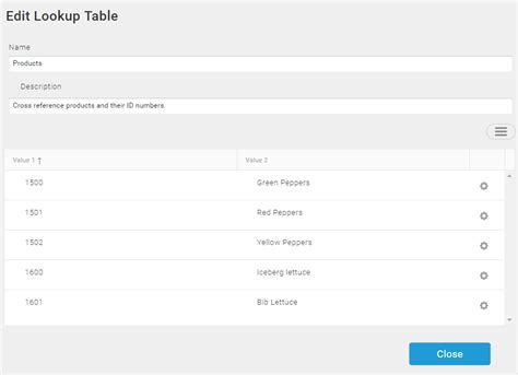 Adding Or Editing A Lookup Table