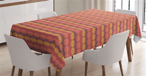 Ambesonne Ethnic Tablecloth Rectangular Table Cover Rhombuses