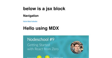 hello using react and mdx go codesandbox