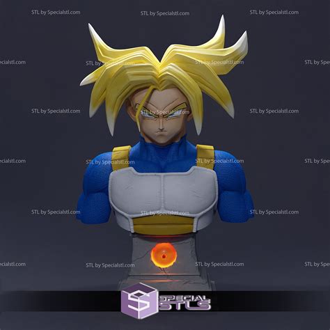Trunks Bust V3 3d Printing Model Dragonball Stl Files Specialstl