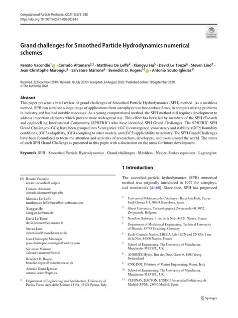 Grand Challenges For Smoothed Particle Hydrodynamics Numerical Schemes