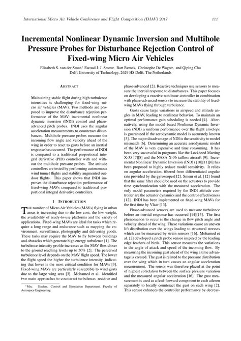 pdf incremental nonlinear dynamic inversion and multihole pressure