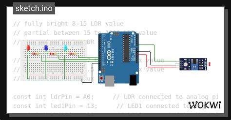 Romero Wokwi LDR Three States Wokwi ESP32 STM32 Arduino Simulator
