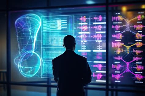 Premium Photo Virtual Interface Dna Science Laboratory Research