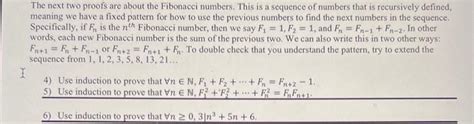 Solved The Next Two Proofs Are About The Fibonacci Numbers Chegg
