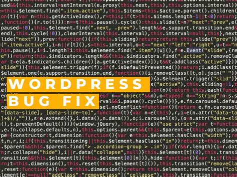 the bug fix for your wordpress site upwork