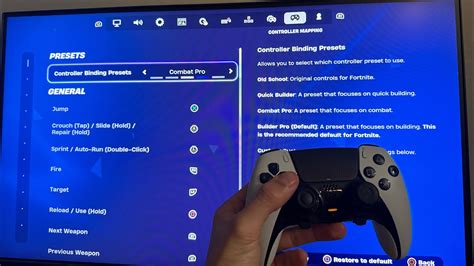fortnite how to use combat pro controller binding preset tutorial