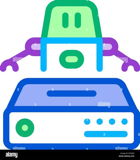 Automation Machine Learning Color Icon Vector Illustration Stock Vector Image Art Alamy
