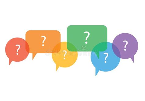 Speech Bubbles Colorful Question Mark Stock Illustration Question Mark Q And A Asking