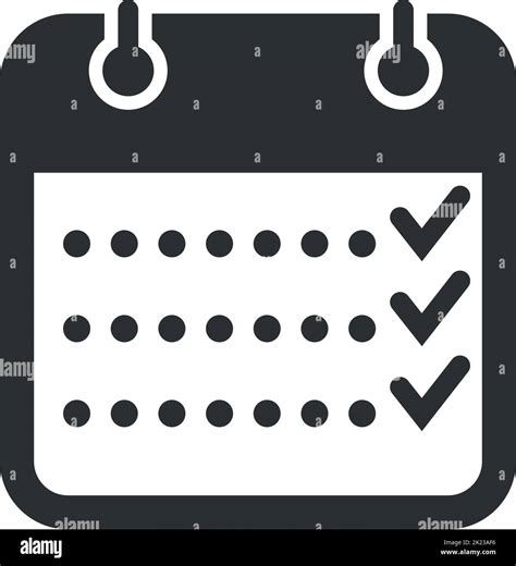 Calendar Task Checklist Black Icon Schedule Symbol Stock Vector Image And Art Alamy