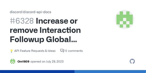 Increase Or Remove Interaction Followup Global Ratelimits · Discord Discord Api Docs