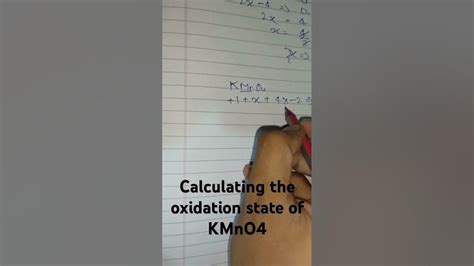 Calculating The Oxidation State Of Kmno4 Youtube