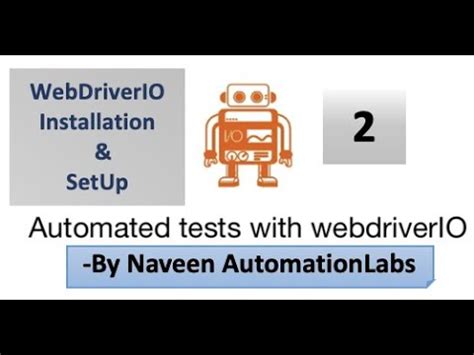 WebDriverIO Installation Setup Part 2 YouTube