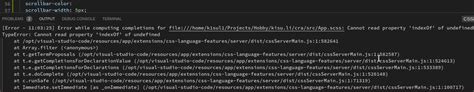 Annoying Output Tab Pops Up When Scrollbar Color Is Used In An Scss