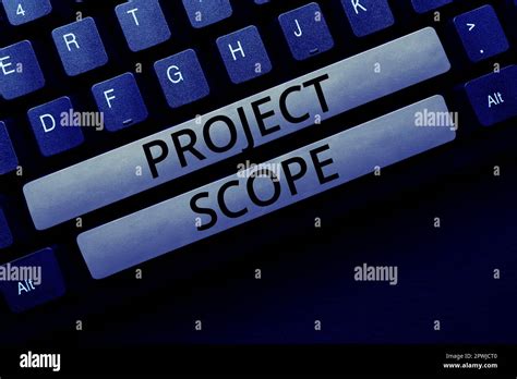 Conceptual Display Project Scope Word Written On Evaluation Of Work