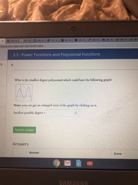 solved what is the smallest degree polynomial which would