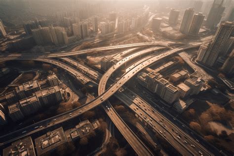 早晨城市立交桥图片 包图网