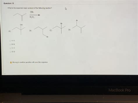 [solved] What Is The Expected Major Product Of The Reaction Question 10 Course Hero