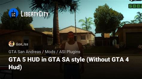 GTA HUD In The Style Of GTA SA Without GTA Hud For GTA San Andreas