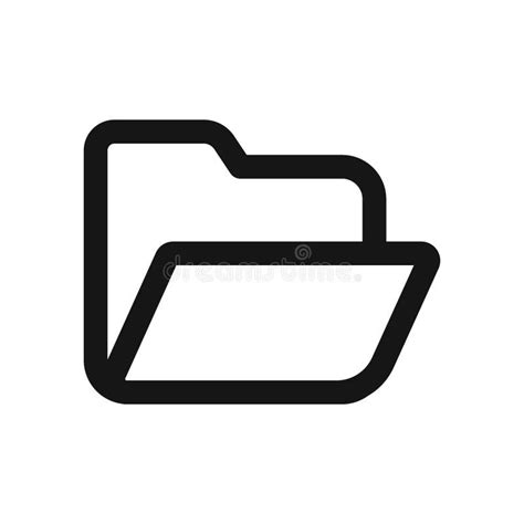 Folder Icon Logo Sign Set Vector Outline Stock Illustration