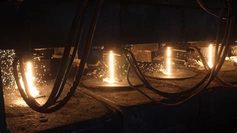 Continuous Casting Machine Metallurgical Plant Working Stock Footage Video 100 Royalty Free