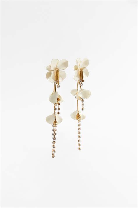 Zara Rhinestone Flower Earrings