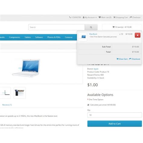 Opencart Add Option To Checkout One Time