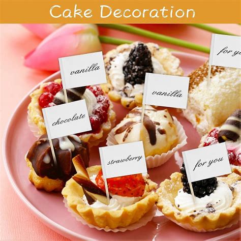 100pcs Food Flags Food Labels For Buffet Blank Toothpick Flag Cheese