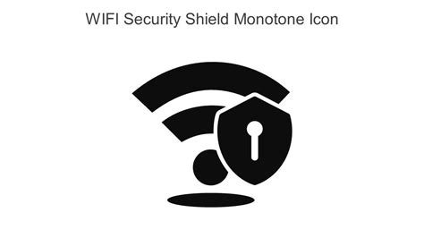Wifi Security Shield Monotone Icon In Powerpoint Pptx Png And Editable Eps Format