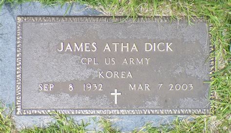 James Atha Dick 1932 2003 Find A Grave äreminne