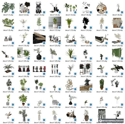 Download 65 Decor Sketchup Model Background Vn
