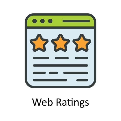 Web Ratings Vector Fill Outline Icon Design Illustration User