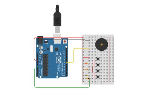 Circuit Design Arduino Y Buzzer Tinkercad