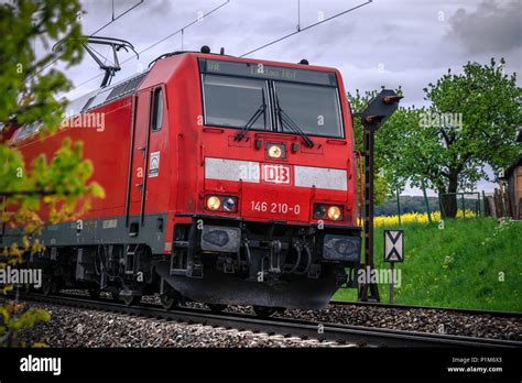 Westerstetten Germany May 1 2018 Dbag Class 146 Electric Locomotive Of Deutsche Bahn Ag A Westerstetten Germany May 1 2018 Dbag Class 146 Electric Locomotive Of Deutsche Bahn Ag A