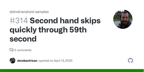 second hand skips quickly through 59th second · issue 314 · dotnet