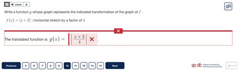 Solved Write A Function G Whose Graph Represents The