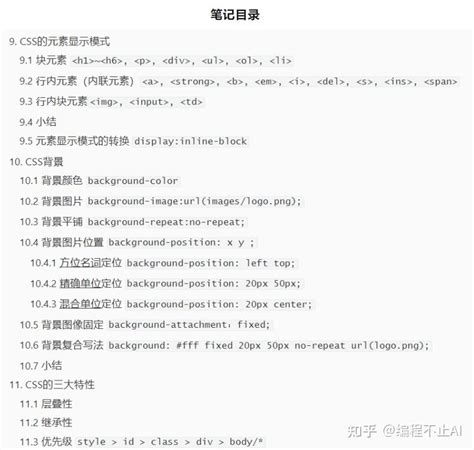 【css学习笔记三】css的元素显示模式、css背景设置、css的三大特性 知乎