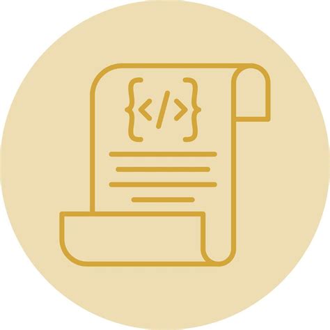 Script Line Yellow Circle Icon 44215165 Vector Art At Vecteezy