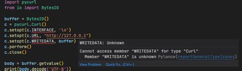 Python Pylance Report Generaltypeissues On Members While Typing Pycurl Example Stack Overflow