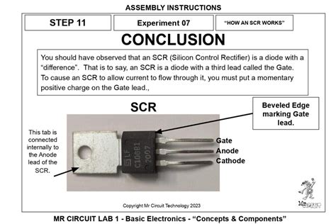 Mc1 07 Mr Circuit Lab 1 Experiment 7 “how An Scr Works” Mrcircuittech