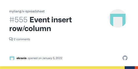 event insert row column · issue 555 · myliang x spreadsheet · github
