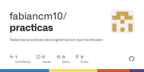 Github Fabiancm10practicas Todas Las Practicas De Programacion Que
