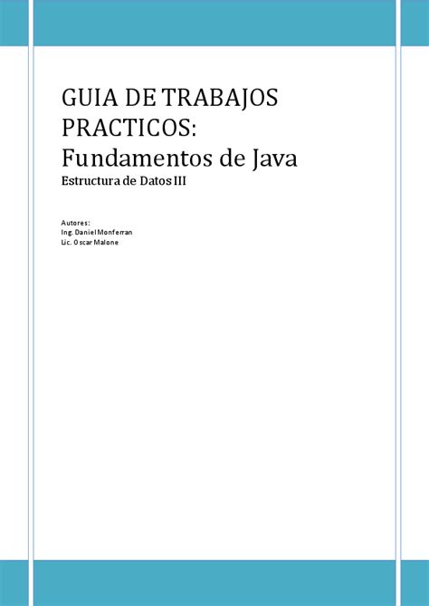 pdf guia de trabajos practicos fundamentos de java estructura de datos iii