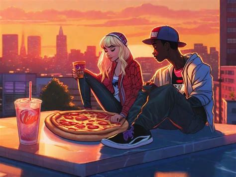Miles Morales And Gwen Stacy Miles Spiderman Spiderman And Spider Gwen Miles Morales Spiderman