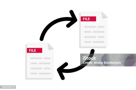 파일 전송 문서 의 전송 종이 파일이 있는 폴더입니다 파일 공유 파일을 폴더에서 폴더로 이동합니다 파일을 복사합니다 문서 아이콘 0명에 대한 스톡 벡터 아트 및 기타 이미지